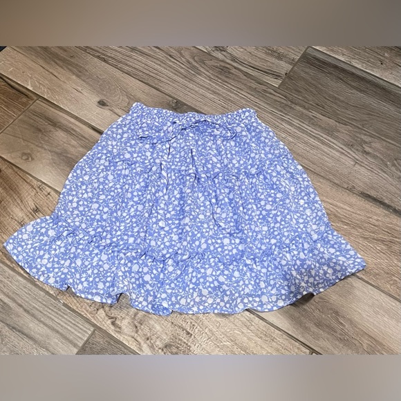 Sienna Sky | Skirts | Blue And White Floral Ruffle Sienna Sky Skirt | Poshmark